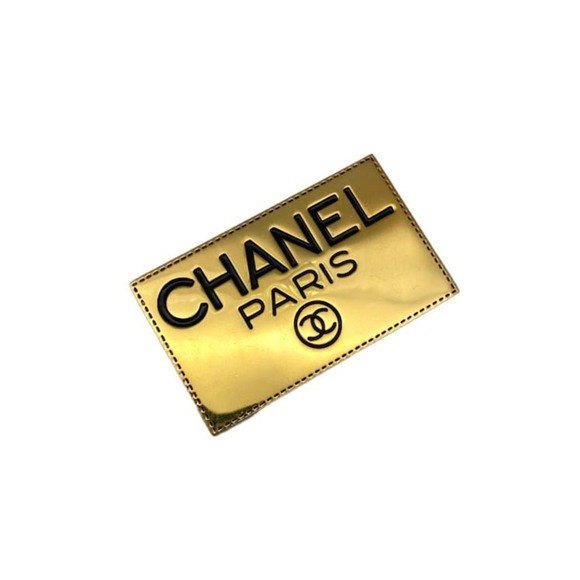 CHANEL | Jewelry | Chanel Chanel Brooch Logo Plate | Poshmark